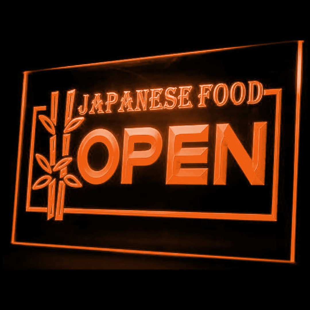 110016 OPEN Japanese Japan Food Restaurant Cafe Shop Store Decor ...