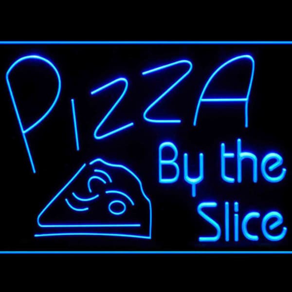 Neon Pizza Slice Sign - Etsy