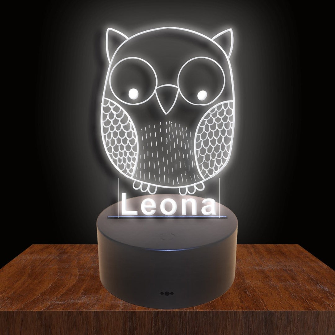 275024 Owls Personalized Custom Made Neon Night Light Sign Home Decor ...