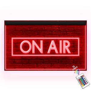 140017 on Air Recording Studio Audio LIVE Home Decor Display LED Light ...