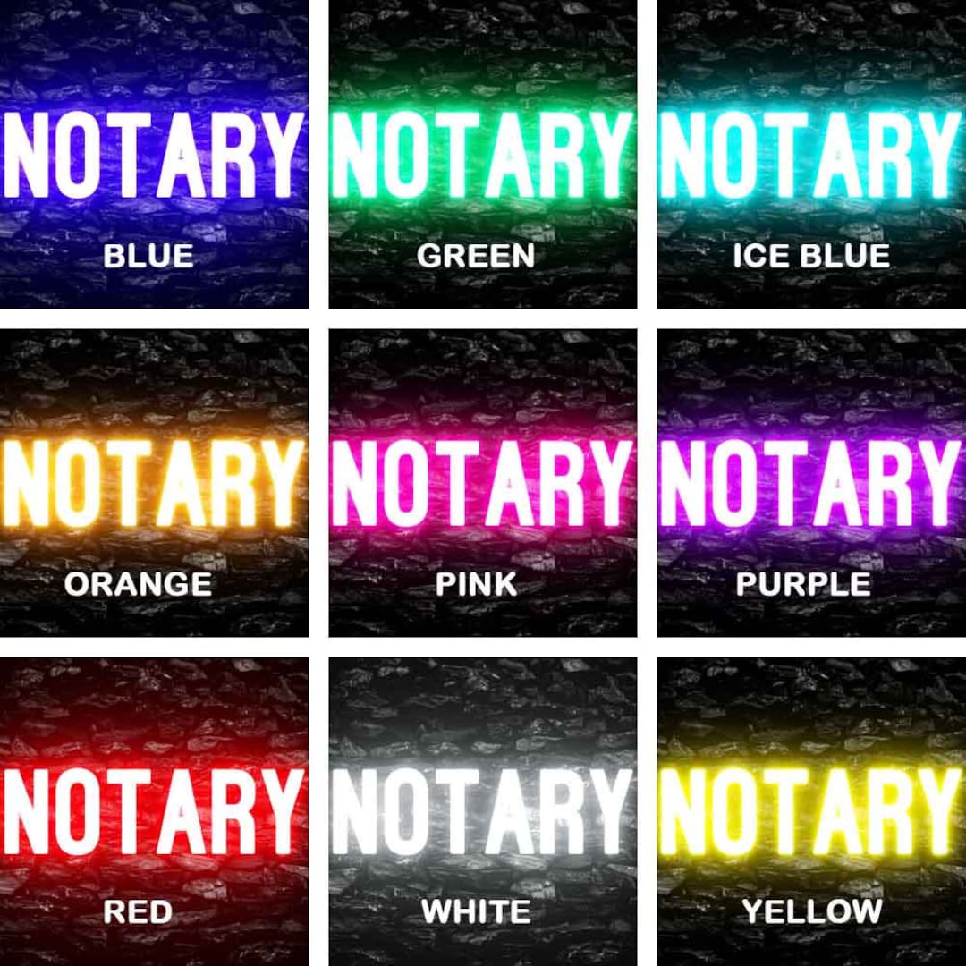 8X0027 Notary Public Office Decor Display Flexible Flex Custom Neon ...