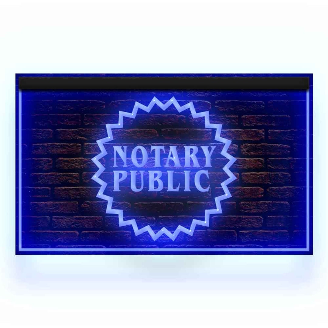 150002 Notary Public Business Service Office Open Display LED Night ...