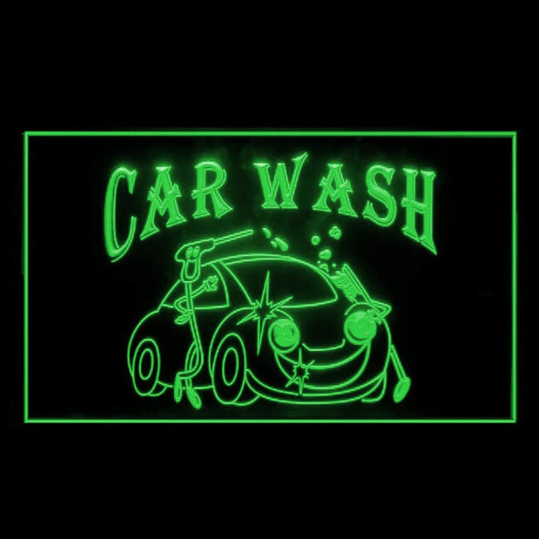 190021 OPEN Car Wash Shop Store Center Service Decor Display LED Light ...