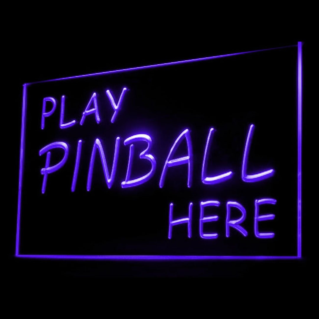 230058 Play Pinball Here Game Room Man Cave Home Decor Display LED ...