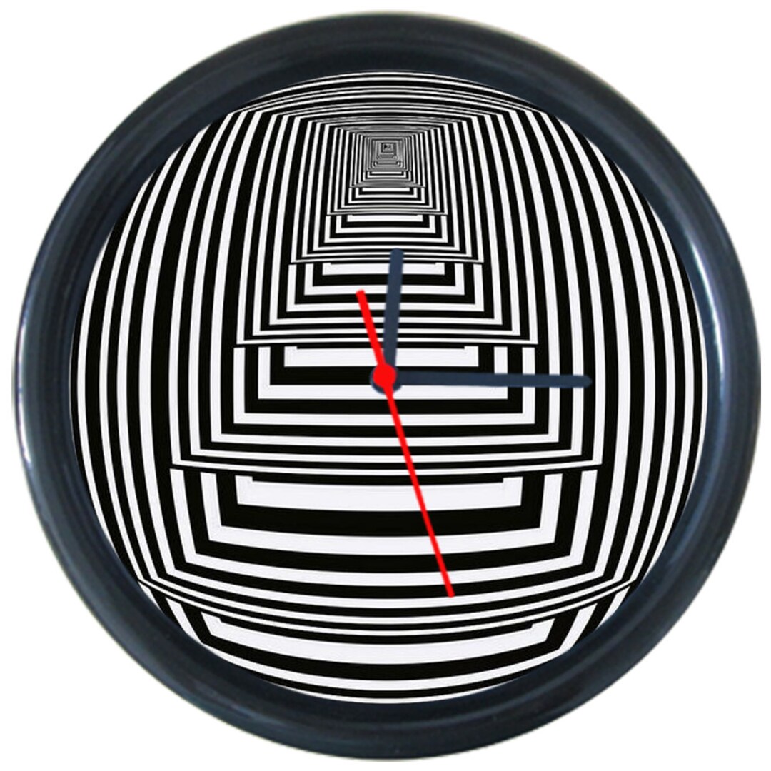 295075 Black 3D Stair Optical Illusions Wall Clock Home Decor - Etsy