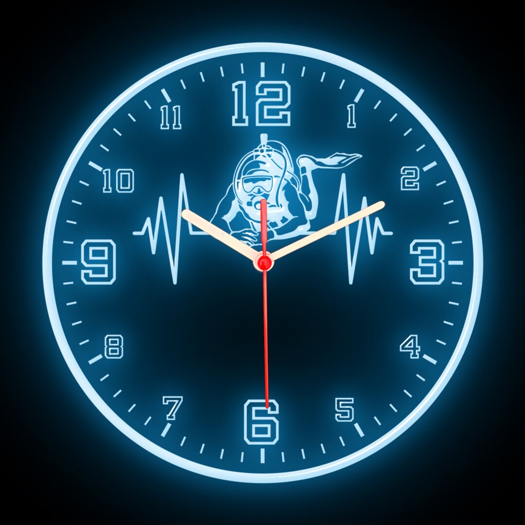 25ck1152 Diver Heartbeat Home Decor Dive Diving Fishing Ocean Shop ...
