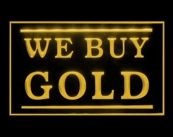 We Buy Gold Neon Sign - Etsy