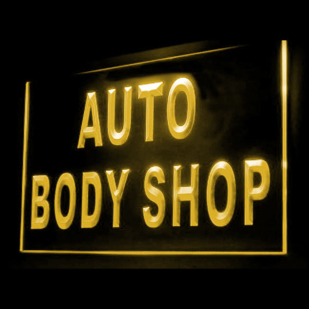 120046 Auto Body Shop Store Repair Service Decor Display LED Light Neon ...
