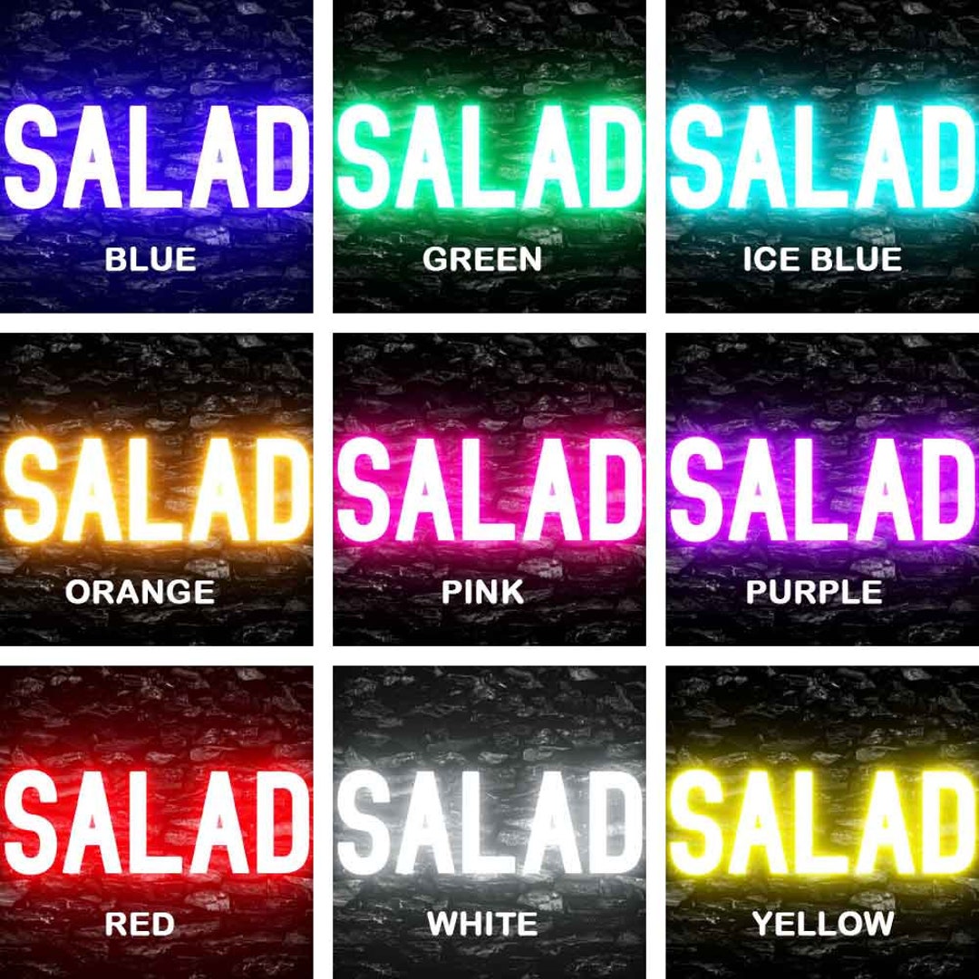 8X0047 Salad Bar Shop Cafe Food Restaurant Open Decor Display Flexible ...