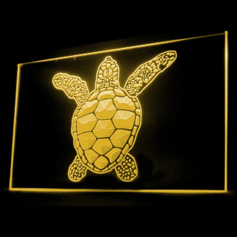 Neon Turtle Sign - Etsy