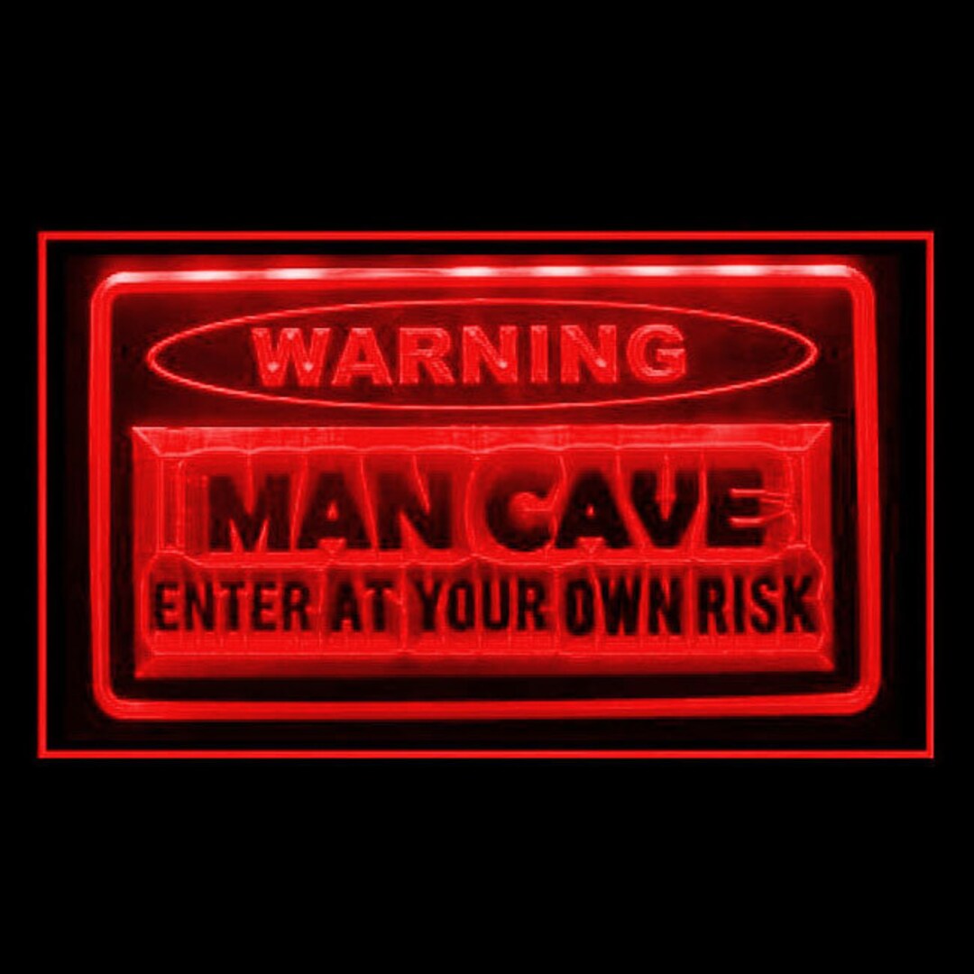 230141 Warning Man Cave Enter at Your Own Risk Bar Room Home Decor ...