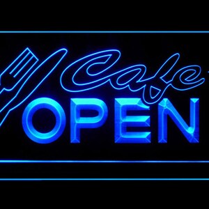 110006 Cafe Open Restaurant Bar Business Coffee Shop Display LED Light ...