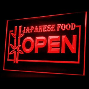 110016 OPEN Japanese Japan Food Restaurant Cafe Shop Store Decor ...