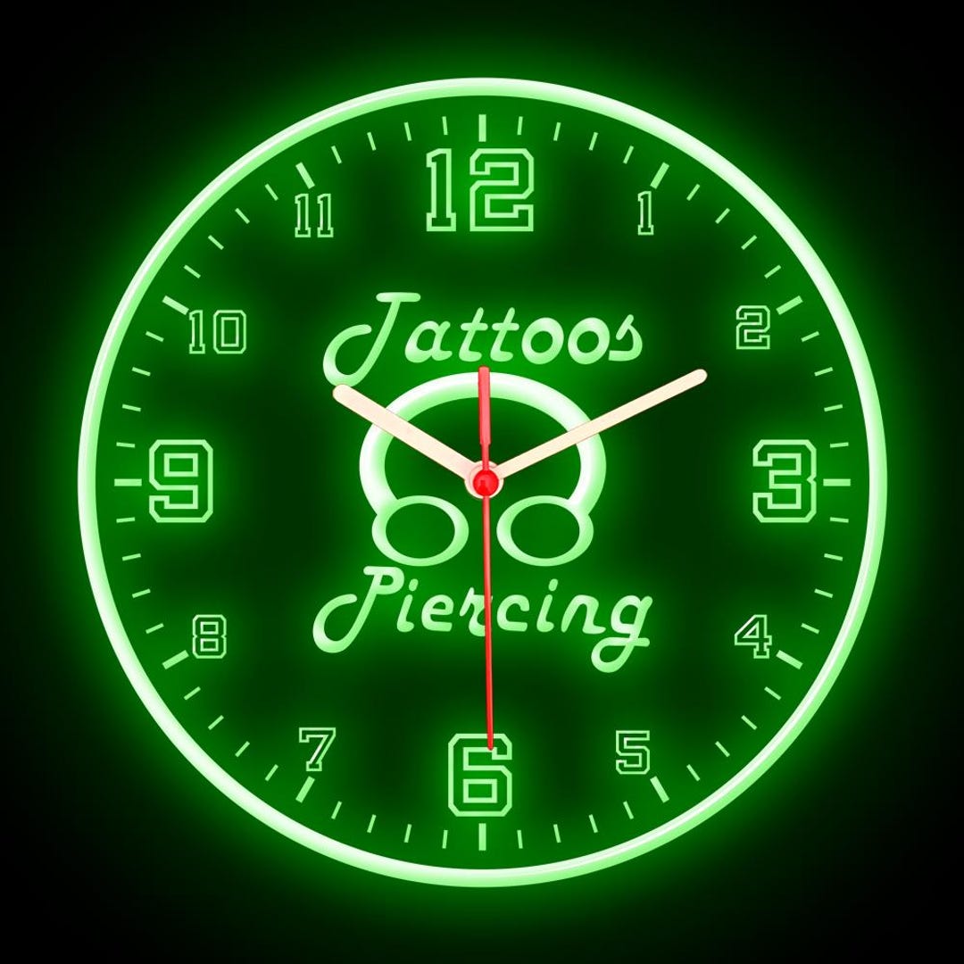 25ck1244 Tattoo Piercing Workshop Studio Shop Wall Home Decor Colorful ...