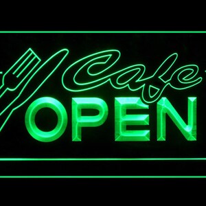 110006 Cafe Open Restaurant Bar Business Coffee Shop Display LED Light ...