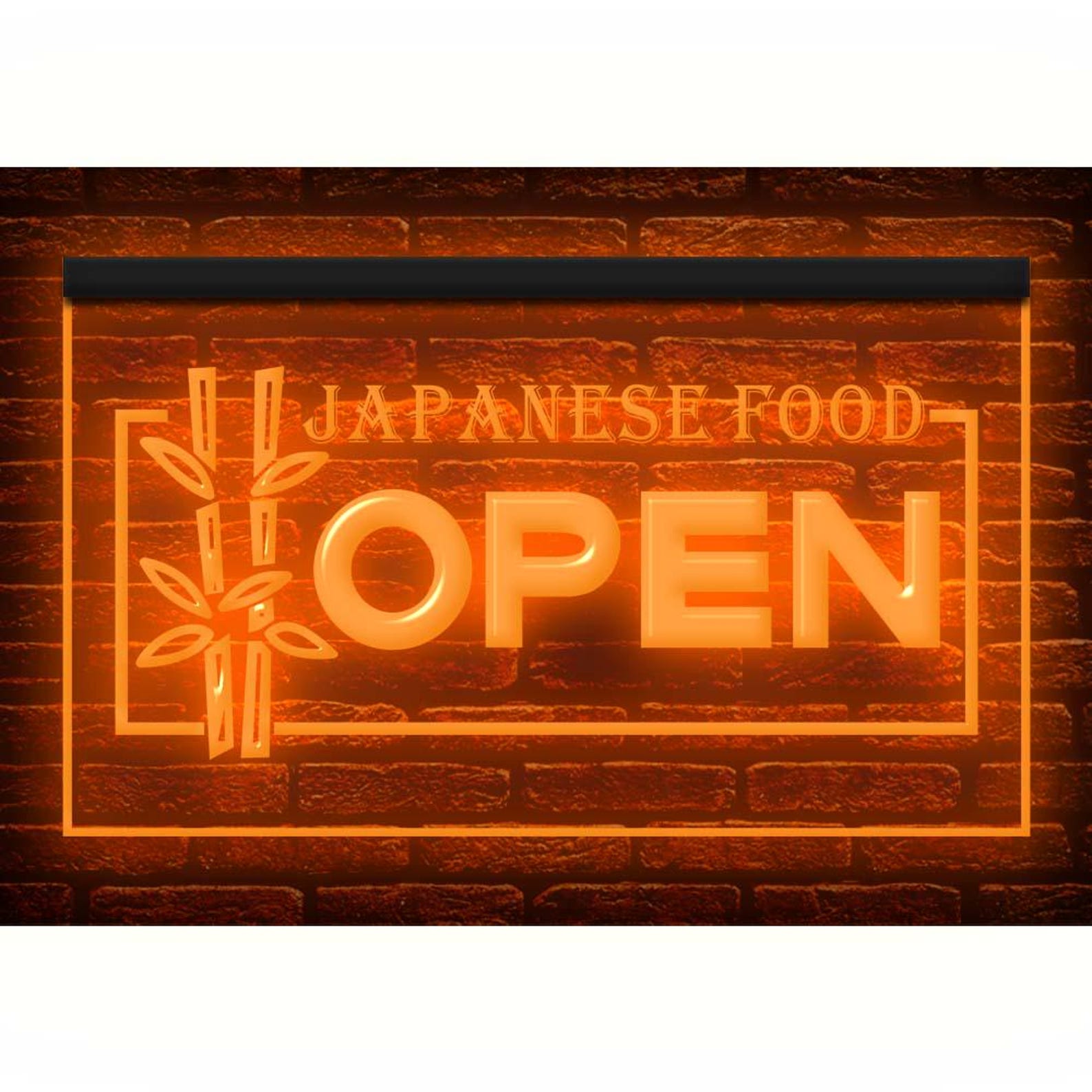 110016 OPEN Japanese Japan Food Restaurant Cafe Shop Decor Display LED ...