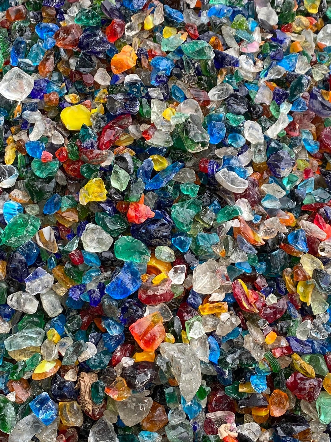 20lbs Art Glass Cullet Rocks ~slag ~ Abstract Pieces ~ Landscaping Etsy