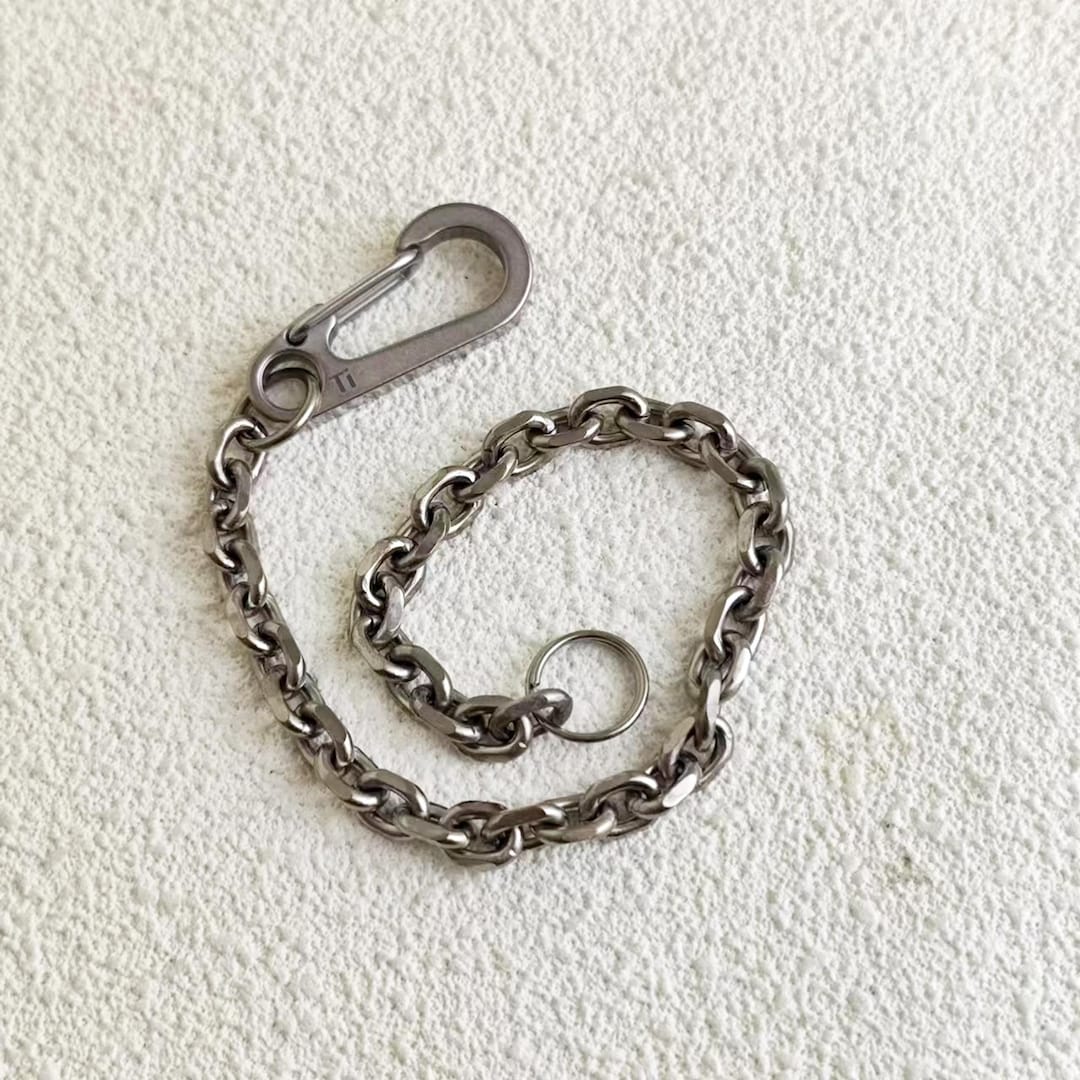 7 Mm Width Premium Pure Titanium Wallet Chain - Etsy