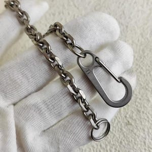 7 Mm Width Premium Pure Titanium Wallet Chain - Etsy