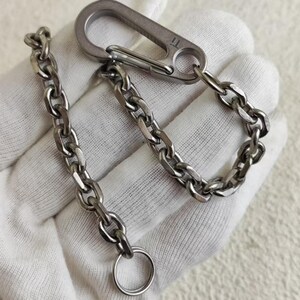 7 Mm Width Premium Pure Titanium Wallet Chain - Etsy