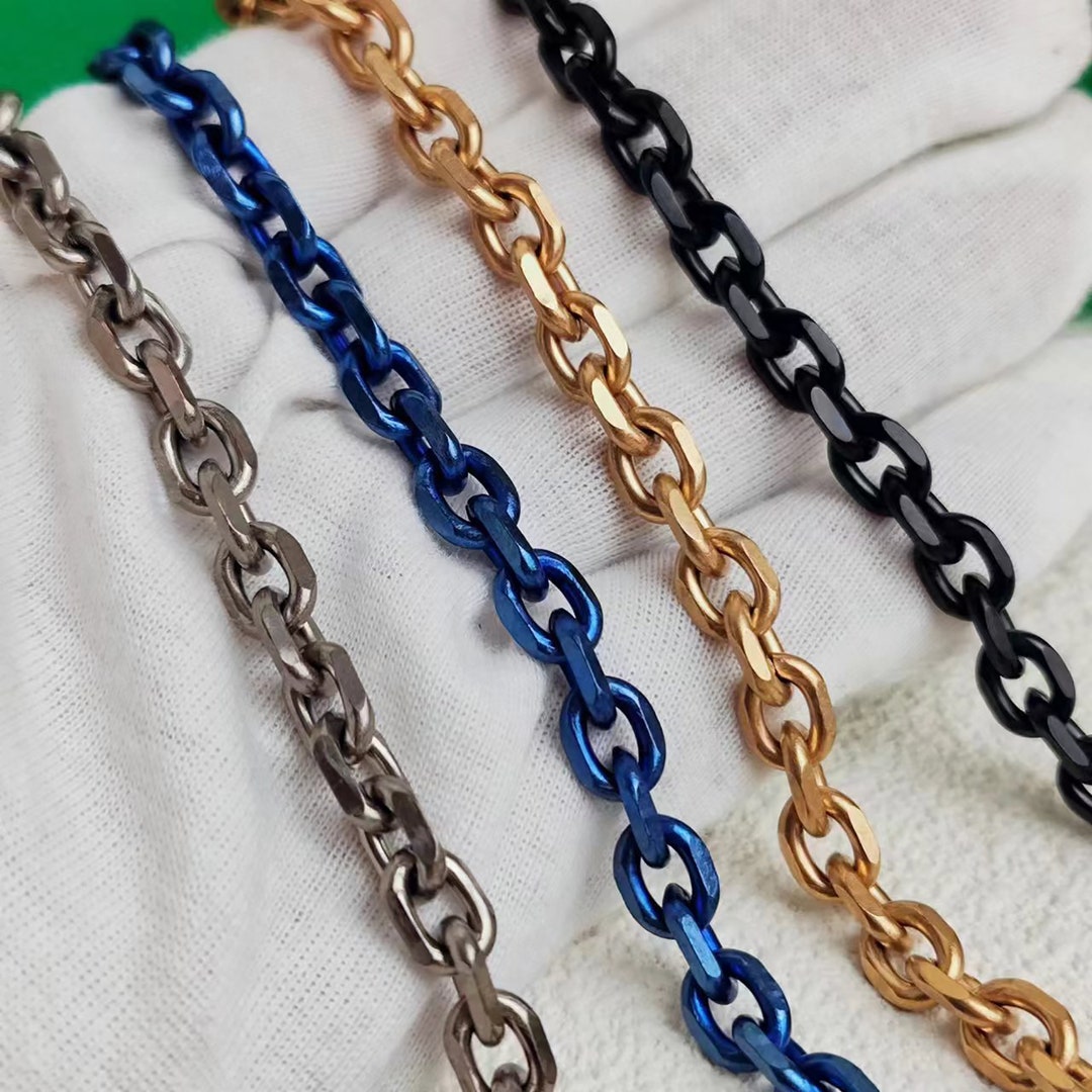 Pure Titanium 7 Mm Wide O Shaped Industrial Style Couple Lover Punk ...