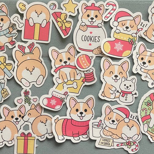 Cute Kawaii Corgi Sticker Pack Cute Fun Stickers - Etsy