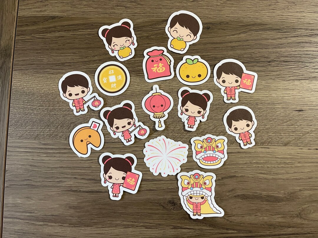 Lunar New Year 2023 | Lunar New Year Kawaii Sticker Pack | Cute ...