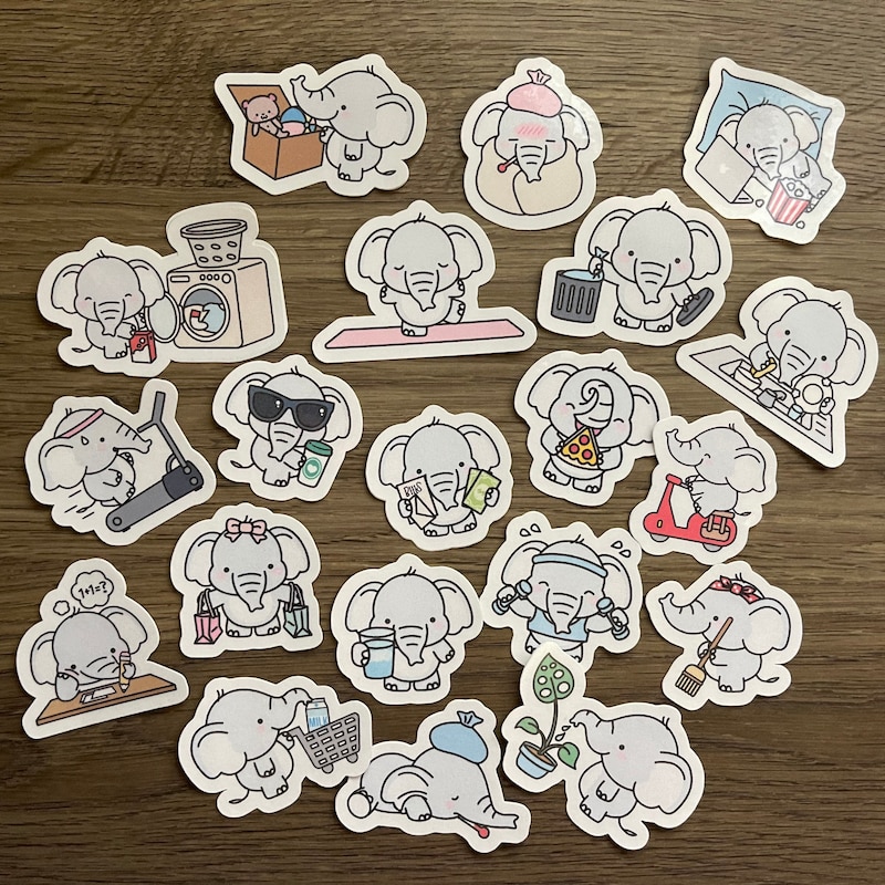 Elephant Labels - Etsy