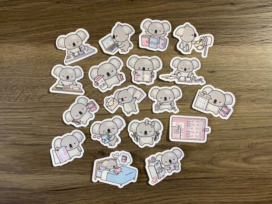 Kawaii Planner Planning Koalas Sticker Pack | Cute | Fun Stickers ...