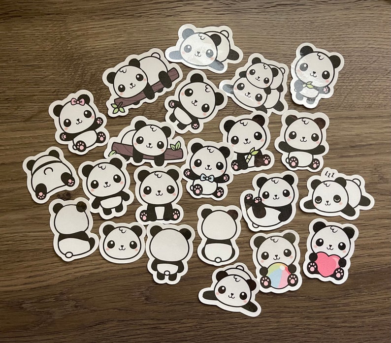 Kawaii Panda Sticker Pack Cute Fun Stickers Stickers - Etsy