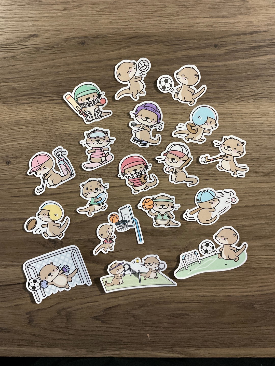 Otters Playing Sports Sticker Pack | Cute | Fun Stickers | Stickers ...