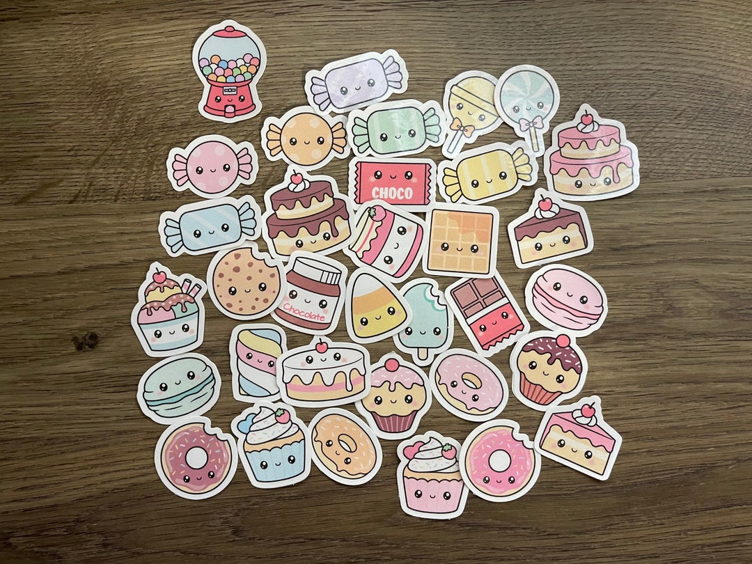 Sweet Treats Food Kawaii Sticker Pack | Cute | Fun Stickers | Stickers ...