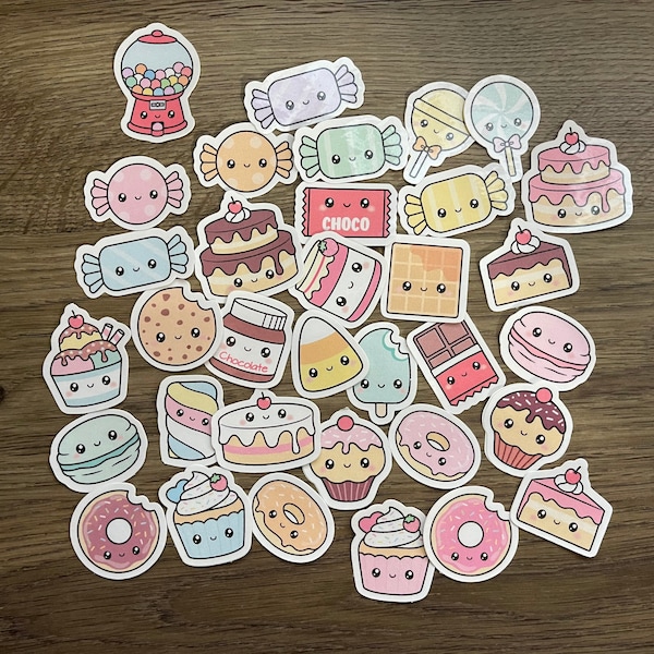 Cute Food Stickers - Etsy