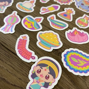 Kawaii Diwali Sticker Pack | Cute | Fun Stickers | Holiday Stickers ...