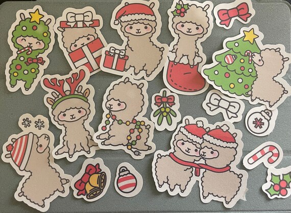 Falalala Llamas Sticker Pack Fun Stickers Holiday Sticker | Etsy