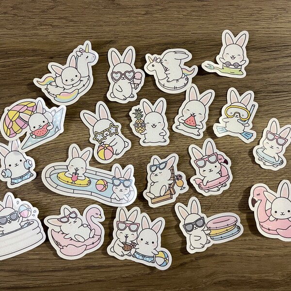 Kawaii Bunnies Stickers - Etsy