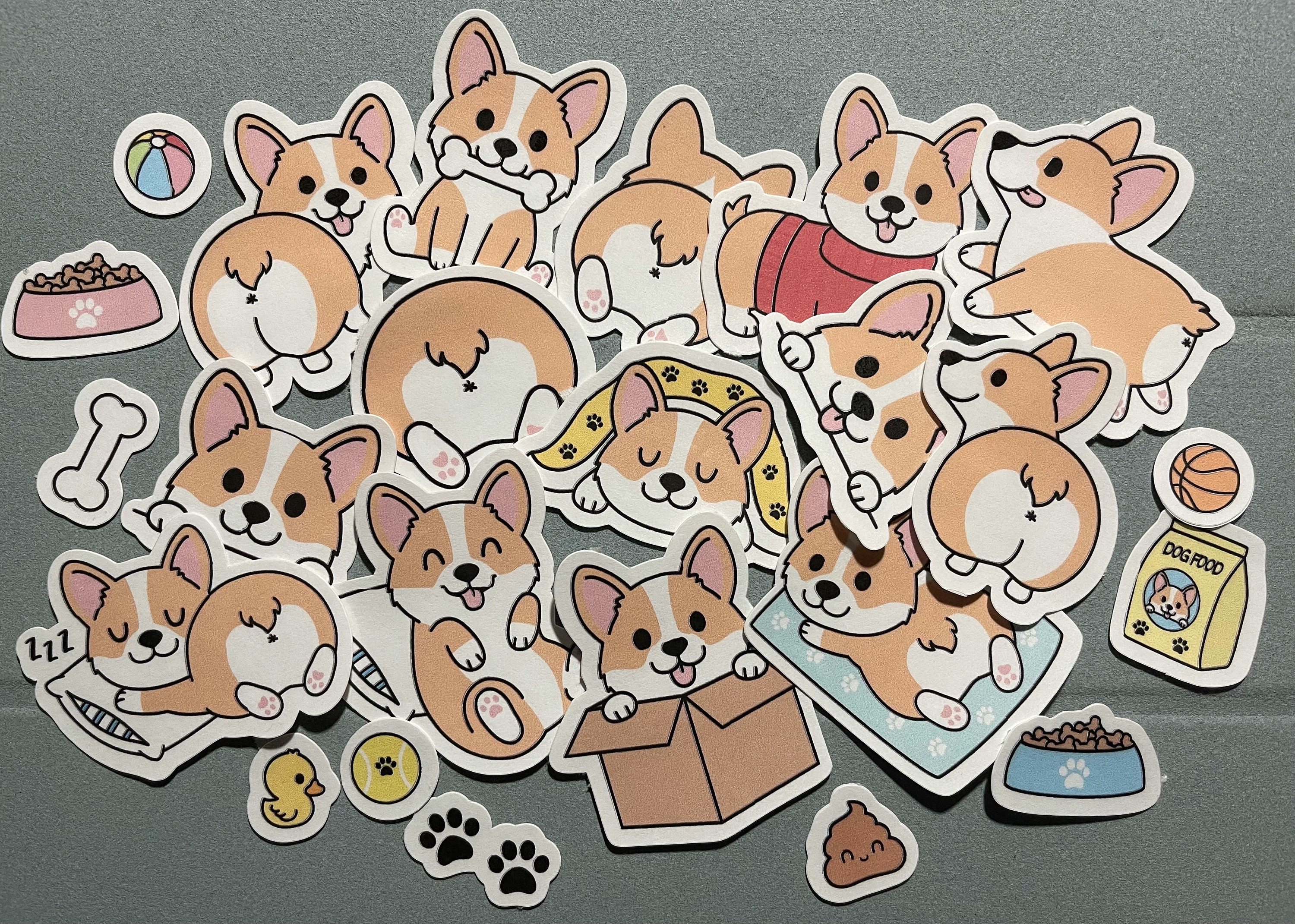 Cute Kawaii Corgi Sticker Pack Cute Fun Stickers | Etsy
