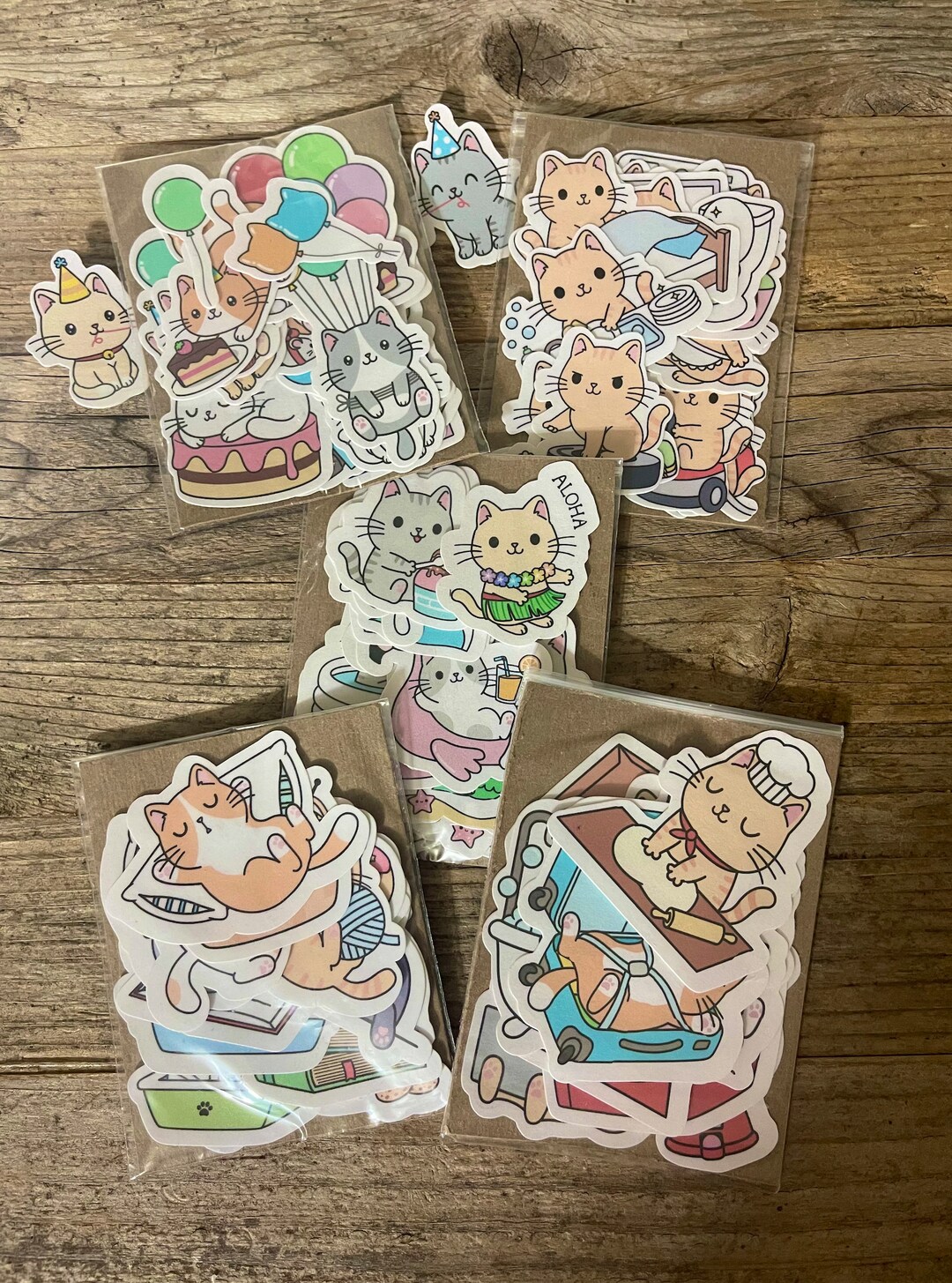 Cute Kawaii Cat Mega Sticker Pack | Cute | Fun Stickers | Stickers ...