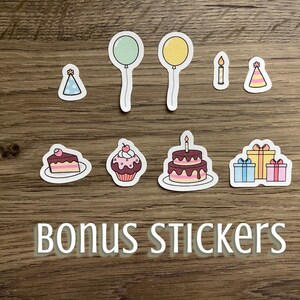 Happy Birthday Cat Sticker Pack | Cute | Fun Stickers | Stickers | Gift ...