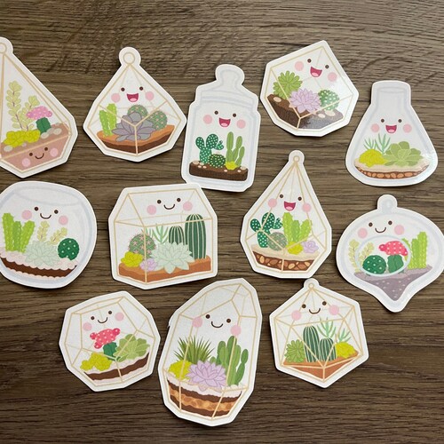 Cute Kawaii Plant Sticker Pack Cute Fun Stickers - Etsy