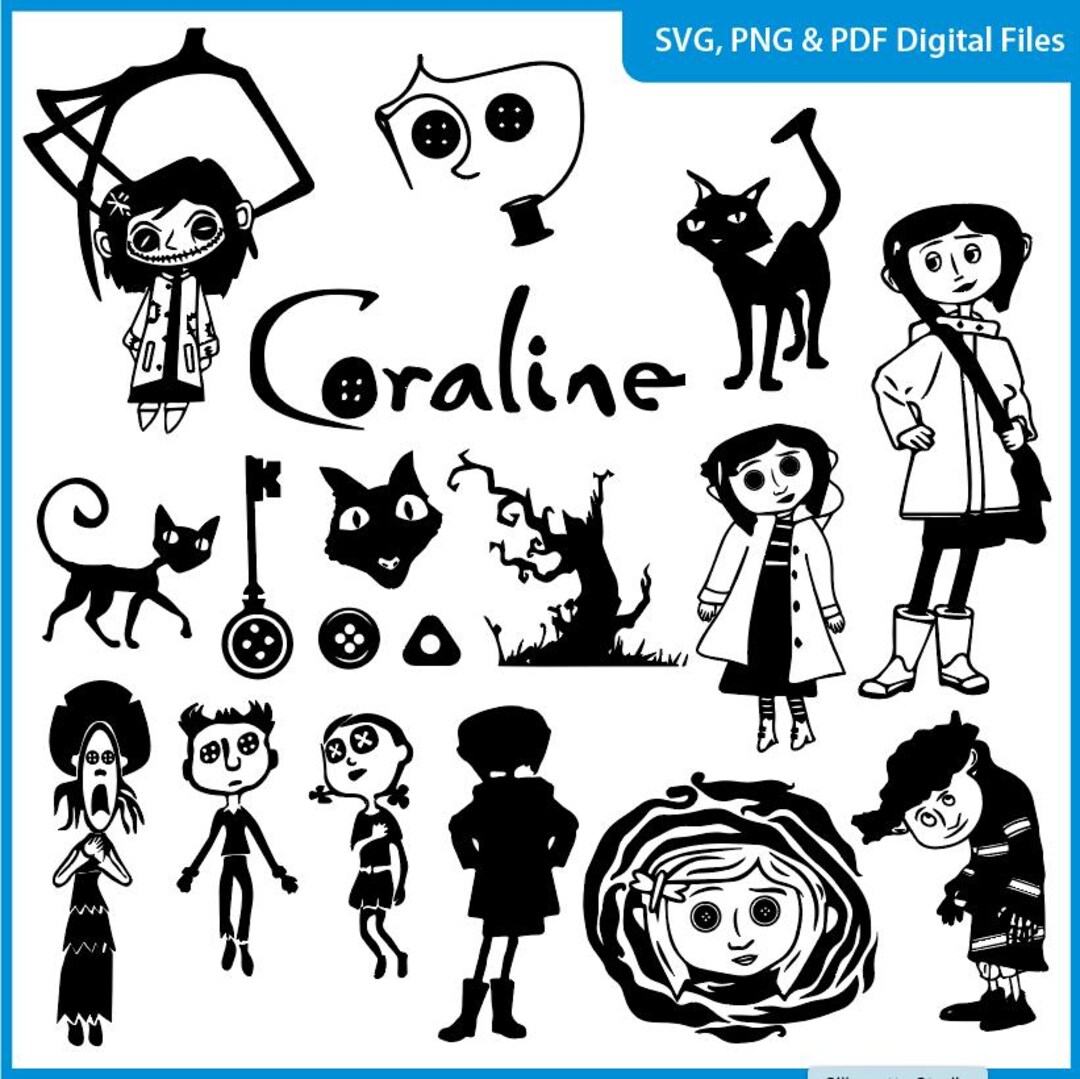 18 Button Eyes Girl Spooky PNG, Other Mother SVG, PDF Digital Download ...
