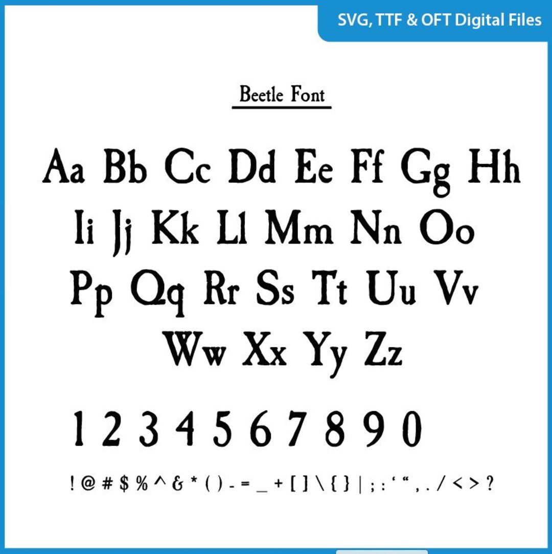 Beetlejuice Font. Svg perfect for Cameo & Cricut Ttf and Otf File Font ...