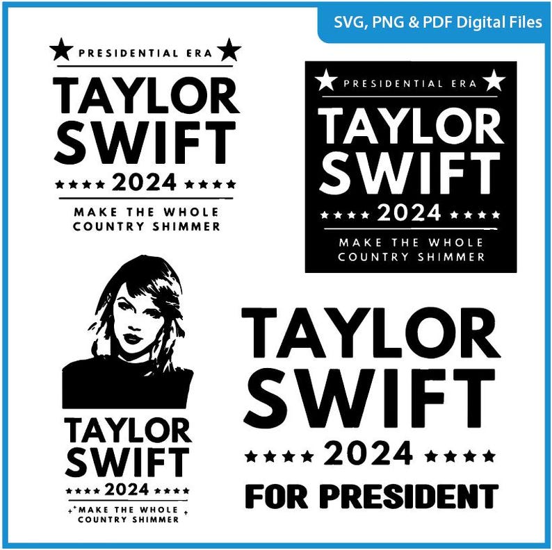Taylor Swift for President Silhouette Svg, PNG, Taylor Swift ,swiftie ...