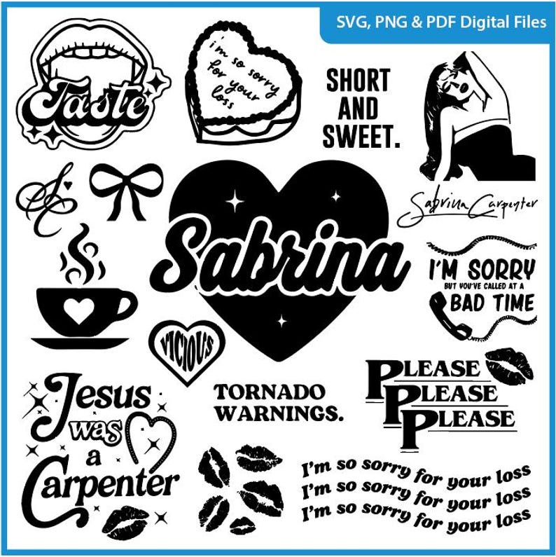 Sabrina Carpenter Digital Design/ SVG /PNG / Silhouette / Espresso ...