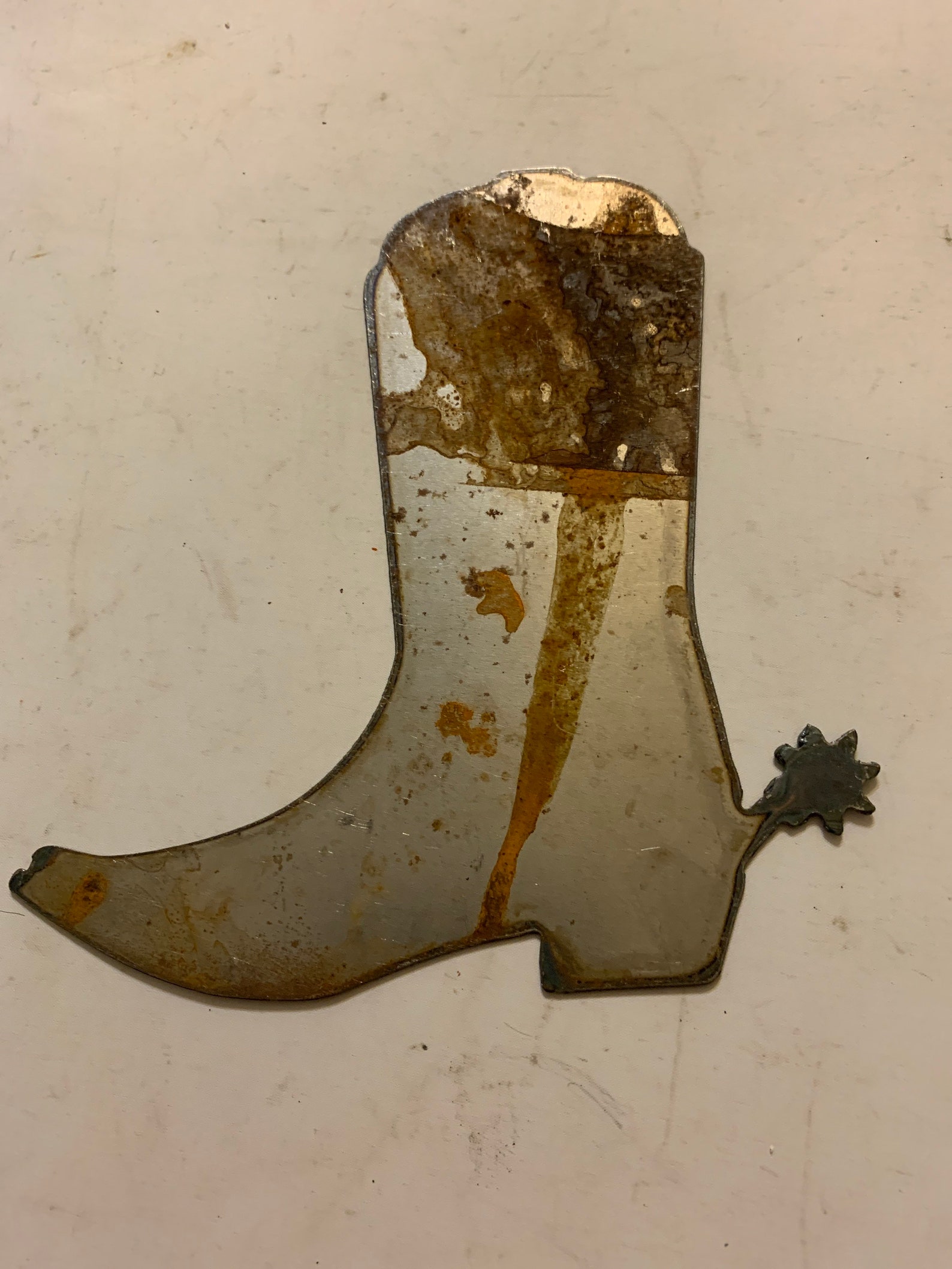 6” Rusty Metal Cowboy Boot - Etsy
