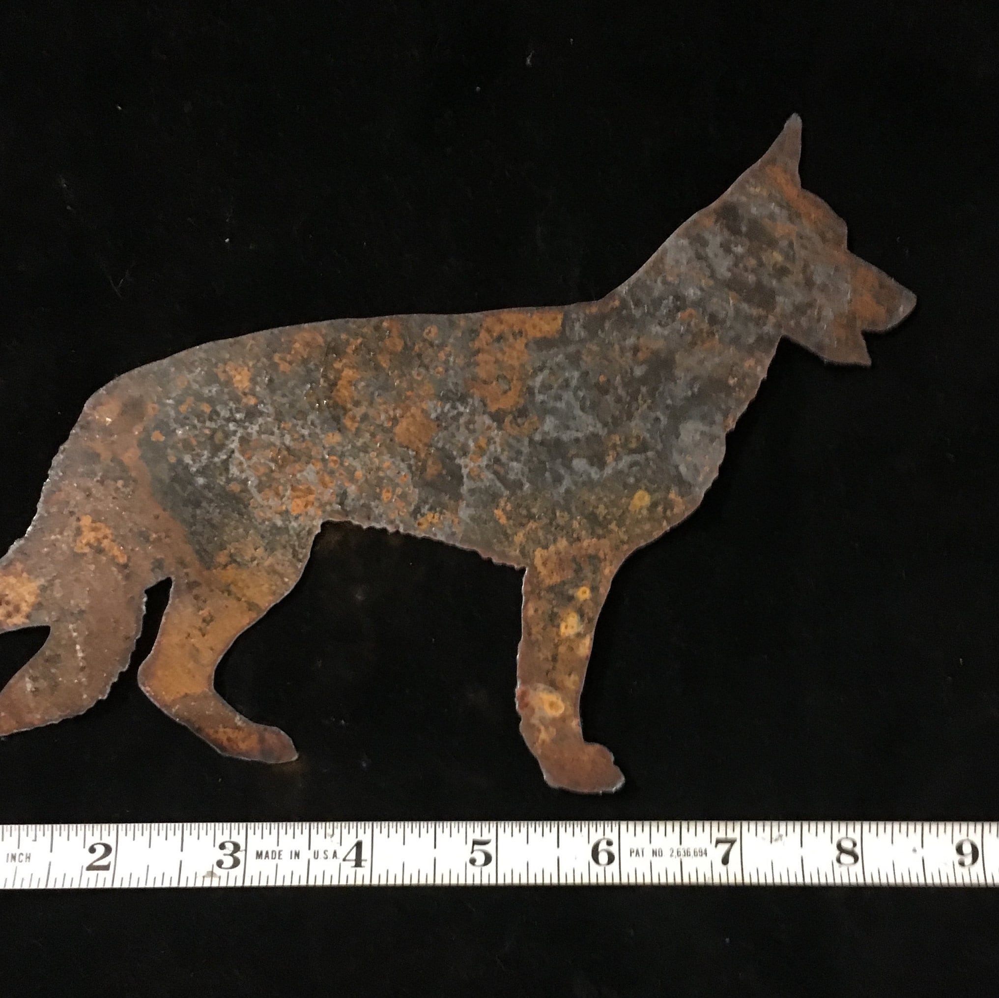 8” Rusty Metal Dog - Etsy