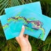 Sea Turtle Note Cards / Colorful Turtle / Hawaiian Turtle / Green Sea ...
