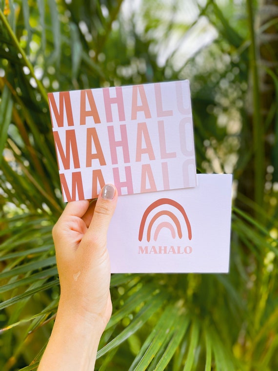 Mahalo Mixed Note Card Set / Hawaii Note Cards / Tropical Note | Etsy