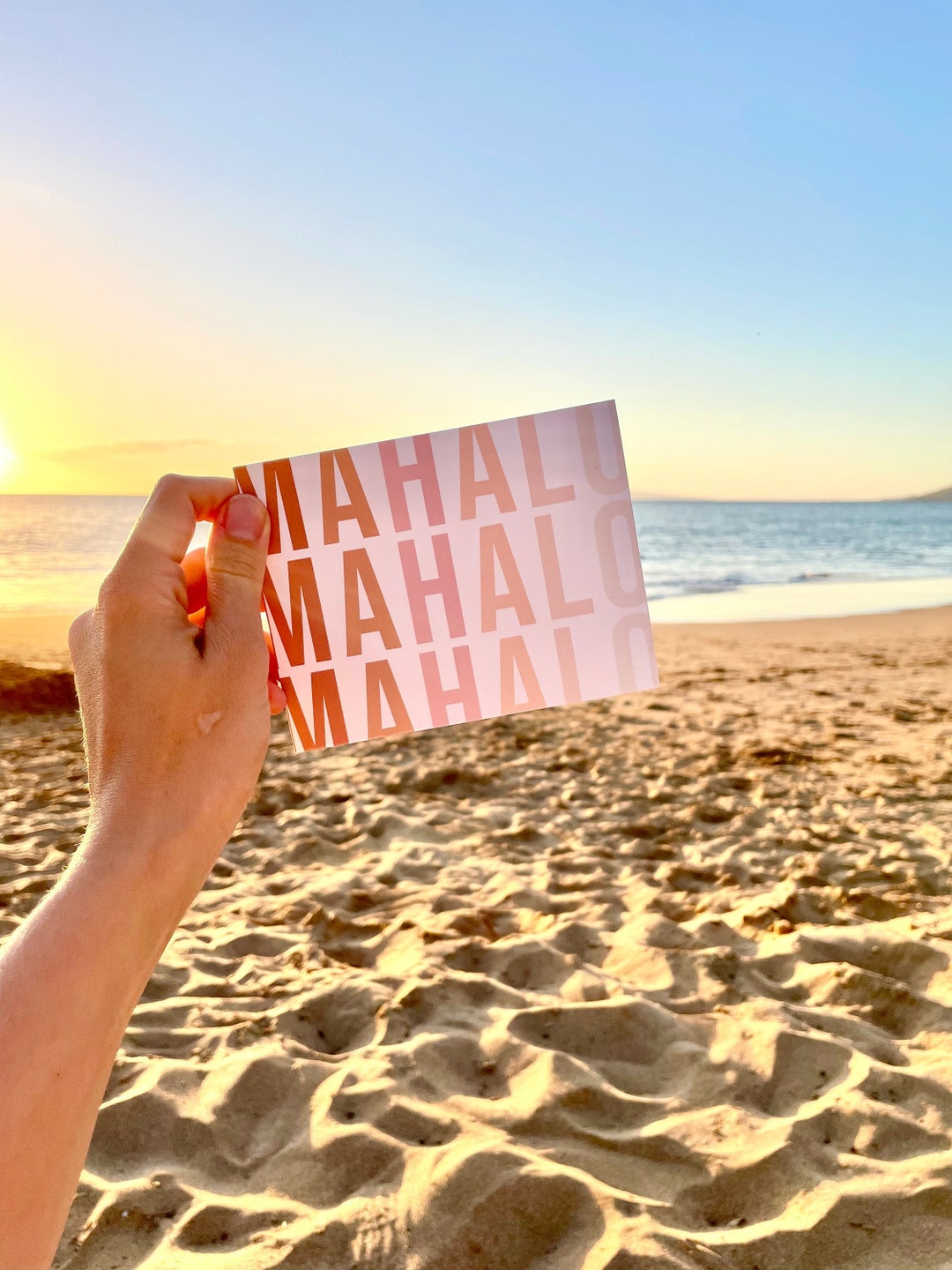 Mahalo Repeat Note Card Set / Hawaii Note Cards / Tropical Note Cards ...