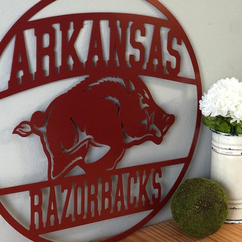 Arkansas Razorback Football Sign Wall Decor WPS Go Hogs WOOO - Etsy